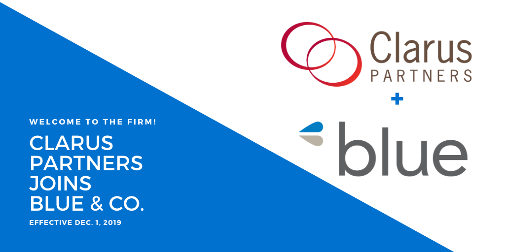 Clarus Partners Merges with Blue & Co., LLC – Blue & Co., LLC