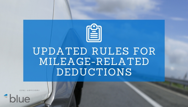 Updated Rule for Mileage-Related Deductions – Blue & Co., LLC